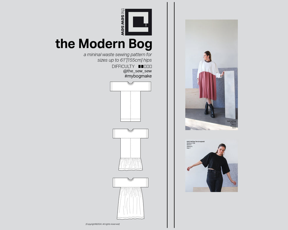 The Modern Bog Sewing Pattern (zero and minimal waste design) – My Store
